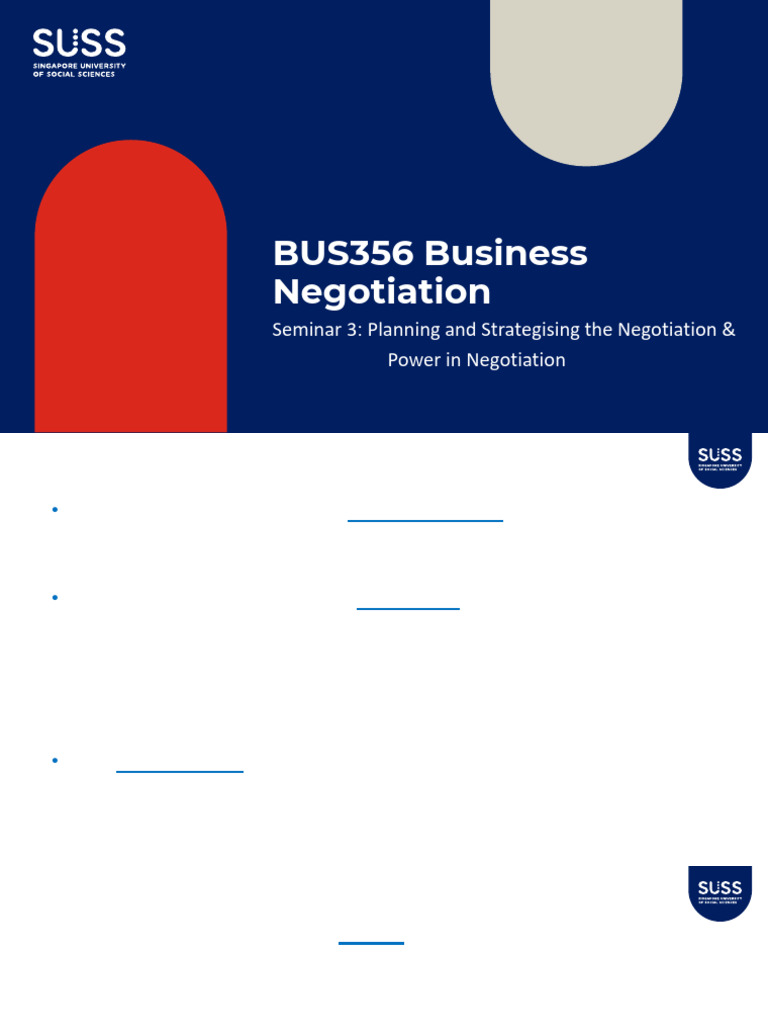 BUS356 - Lesson 3 | PDF | Negotiation | Bargaining