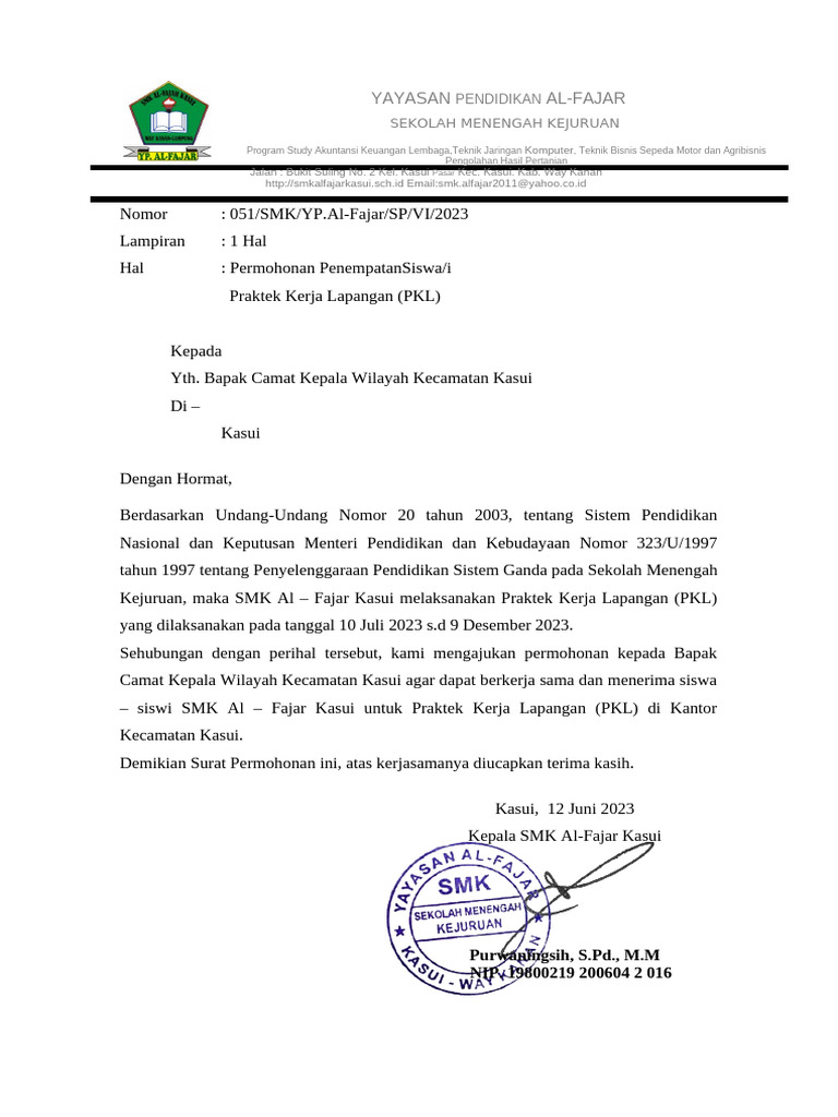 Kantor Kecamatan Kasui | PDF