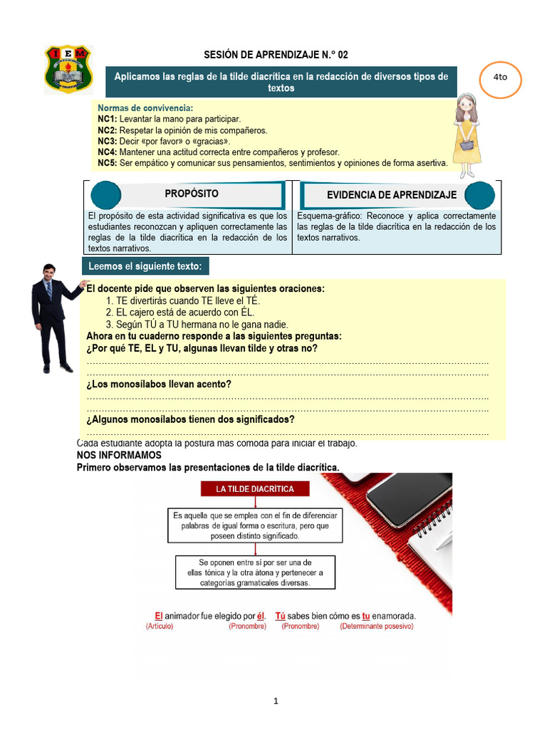 Reglas de la Tilde Diacrítica en Textos | PDF