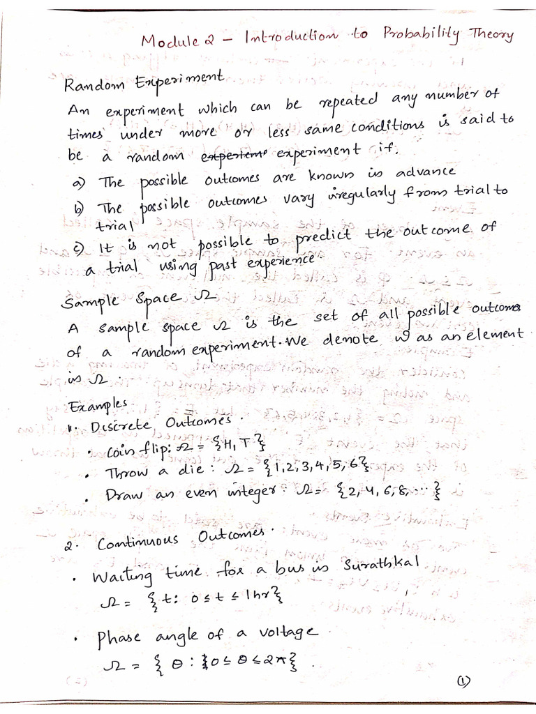Module 2 Introduction To Probability Theory | PDF