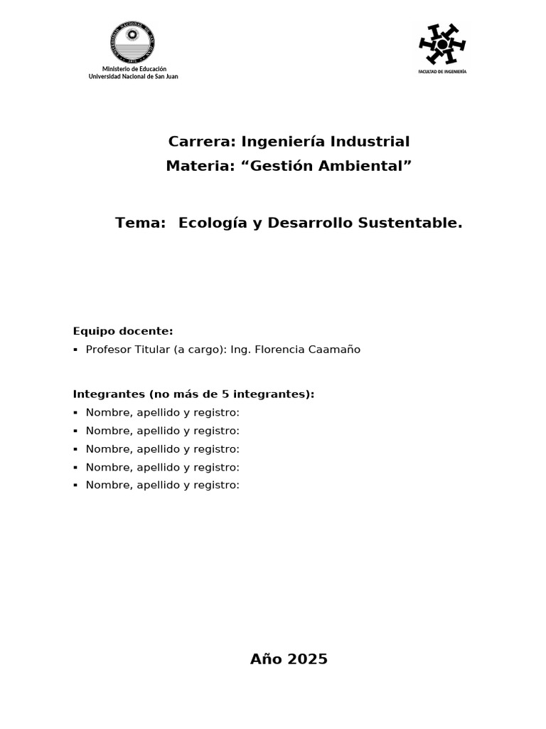 TPN°1 - Tema Ecología | PDF
