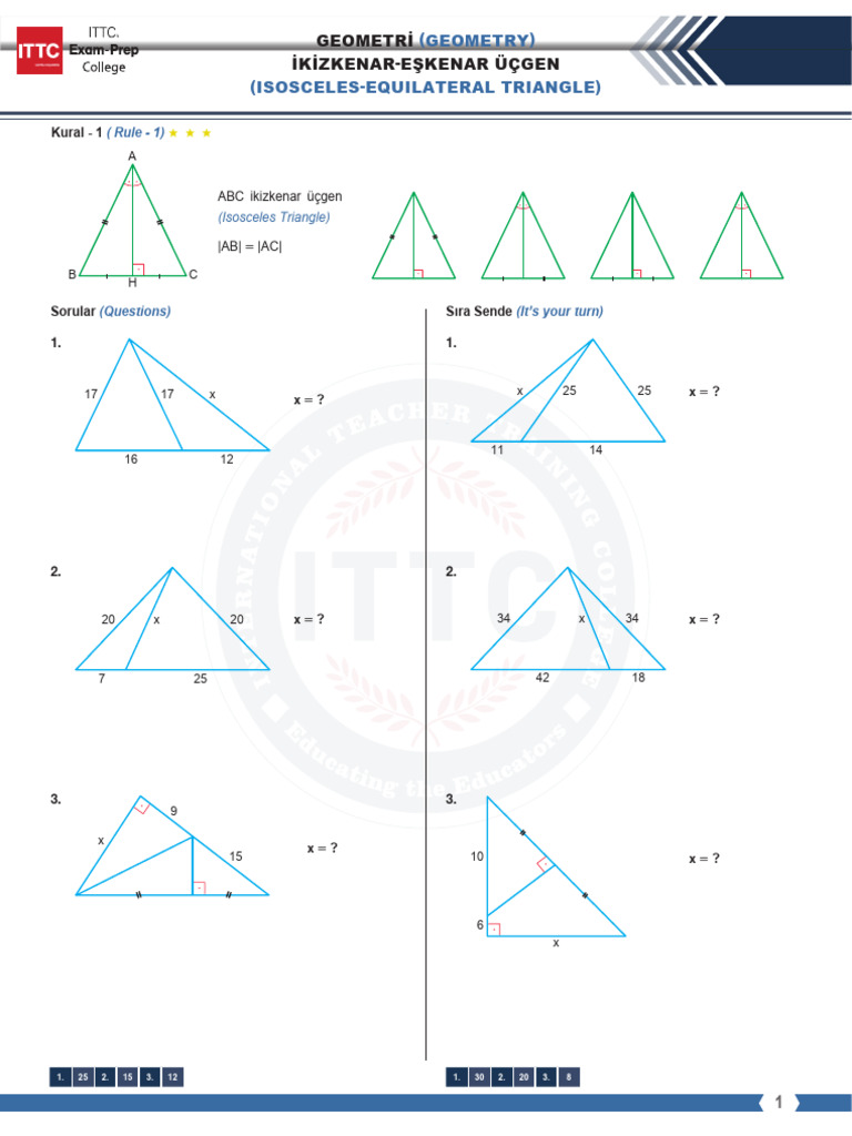 Ittc Math Geo 4-Ikizkenar-Eskenar | PDF