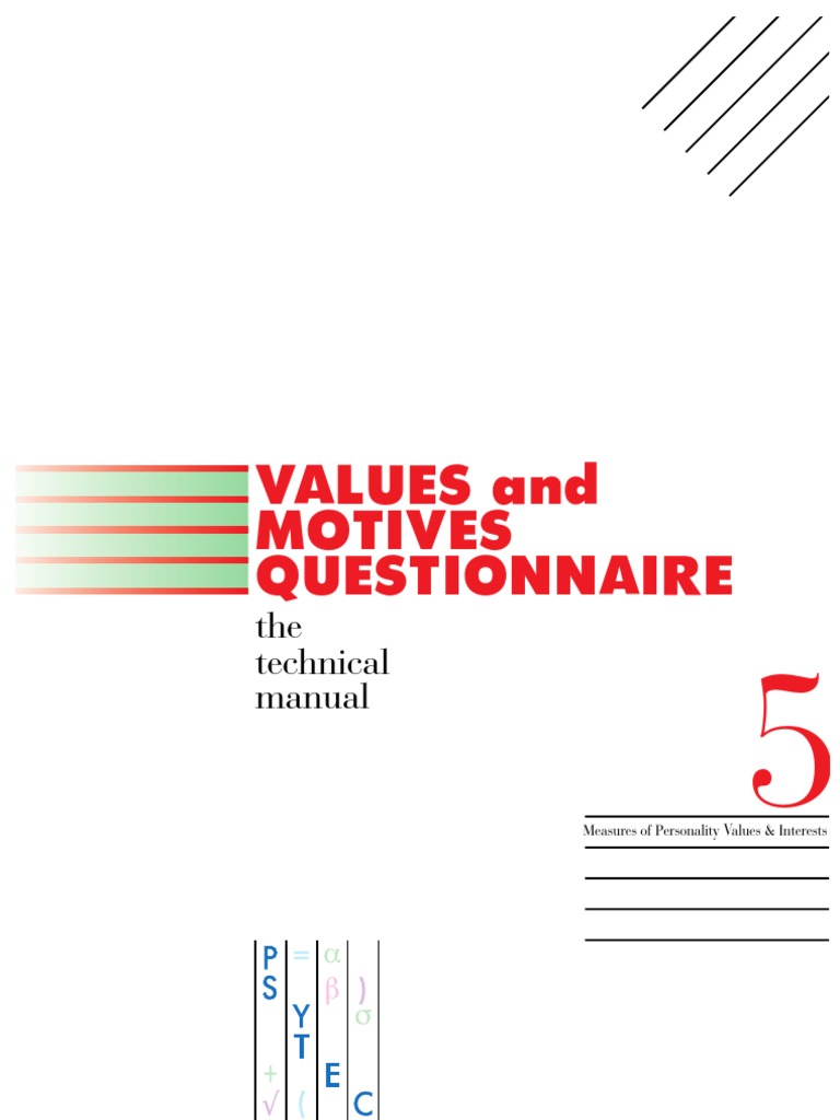 Values and Motives Questionnaire Guide | PDF | Psychometrics | Validity ...
