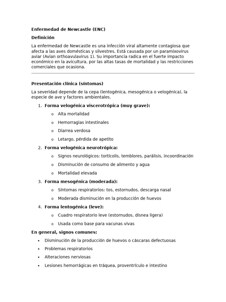 Enfermedad de Newcastle | PDF | Microbiología | Virología