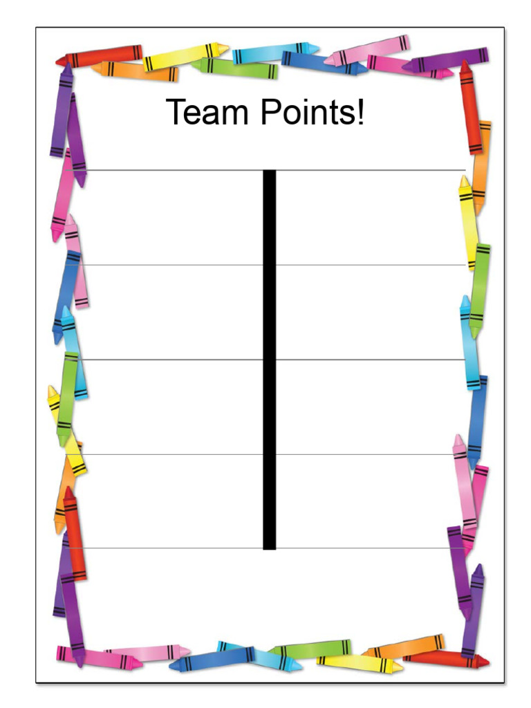 Team Points For Kids Class | PDF