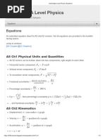 As Level Physics 9702 Formula Sheet | PDF