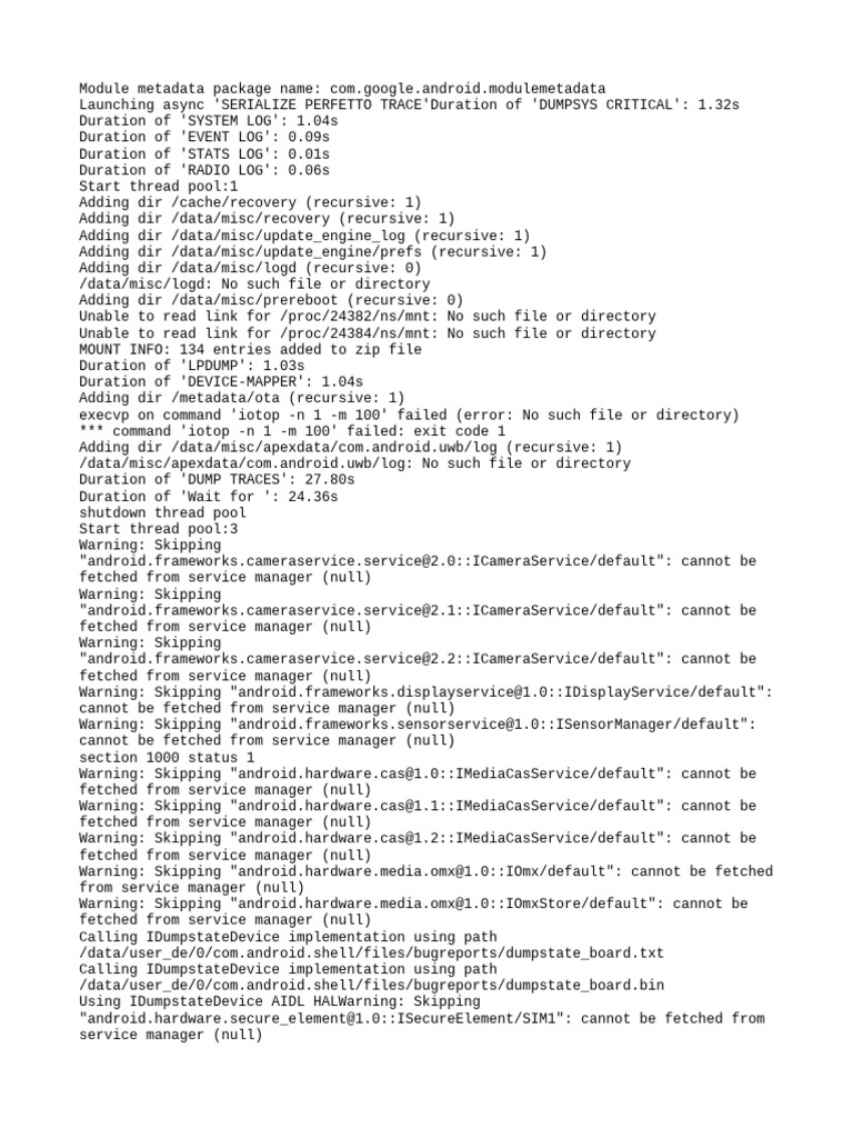 Bugreport Bluejay BP2A.250705.008 2025 09 04 17 19 18 Dumpstate - Log ...