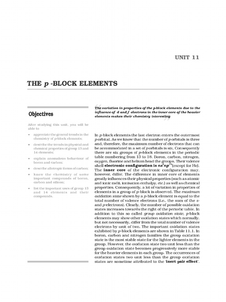 P Block | PDF