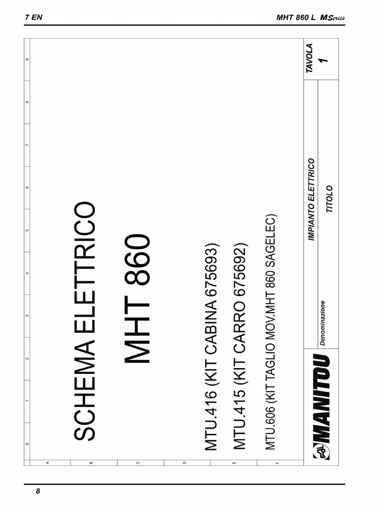 Manitou MHT 860 | PDF