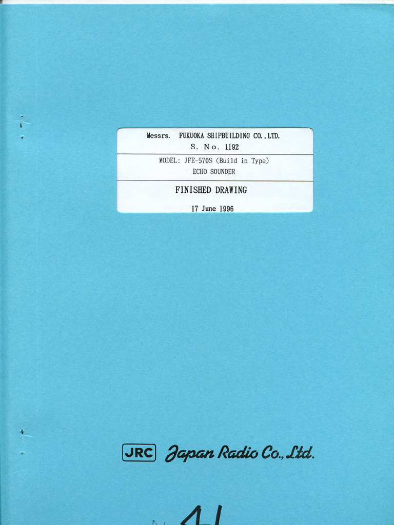 Echo Sounder Jfe-570 | PDF