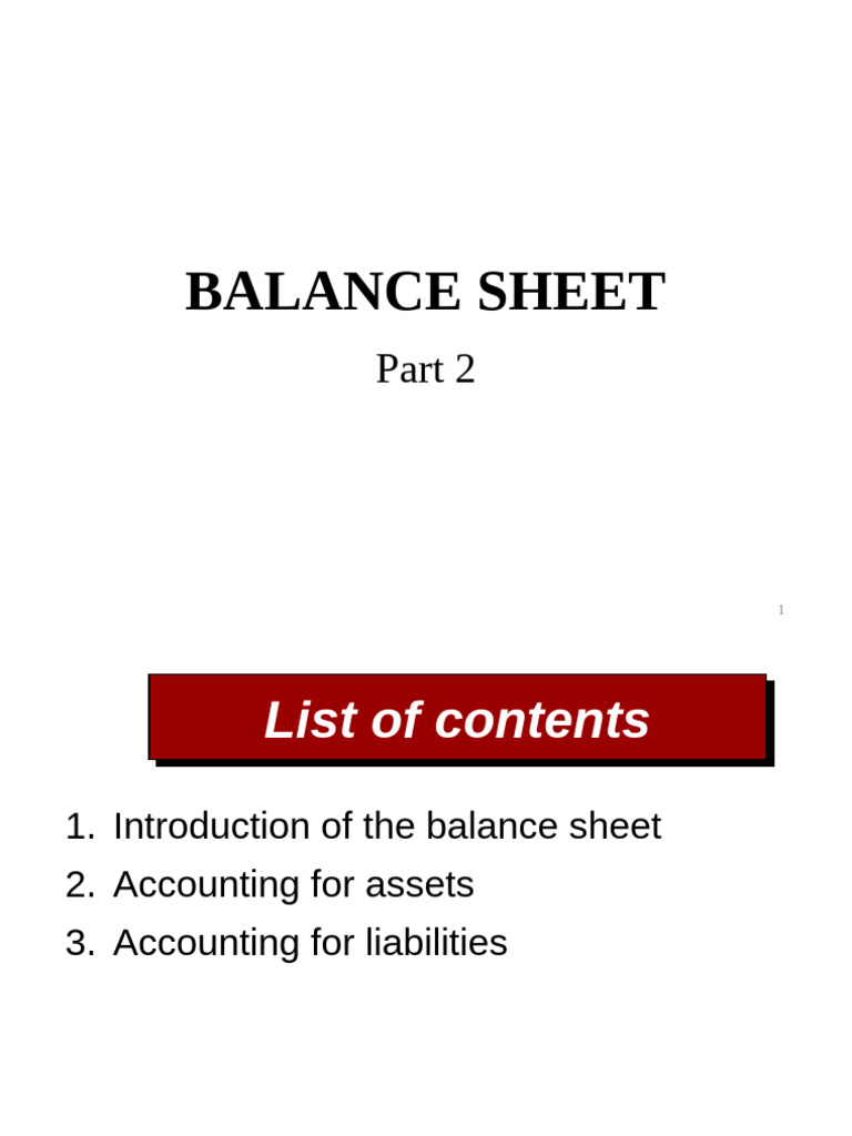 Understanding Balance Sheets: Assets & Liabilities | PDF | Depreciation ...