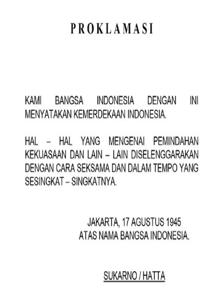 teks-proklamasi-untuk-upacara | PDF