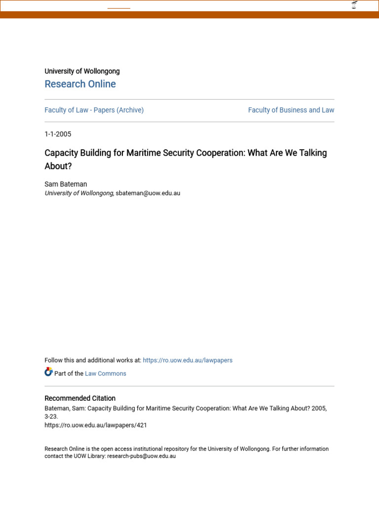 Maritime Security Capacity Building Insights | PDF | Coast Guard | Asia ...