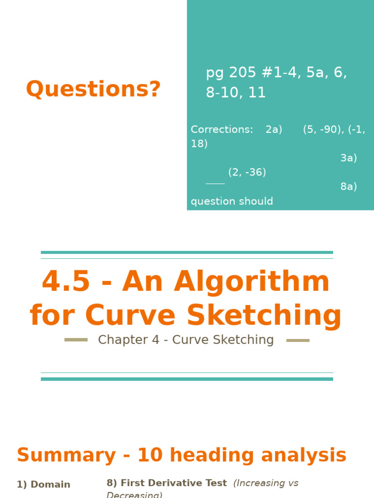 4.5 - An Algorithm For Curve Sketching 1 | PDF | Graph Theory ...