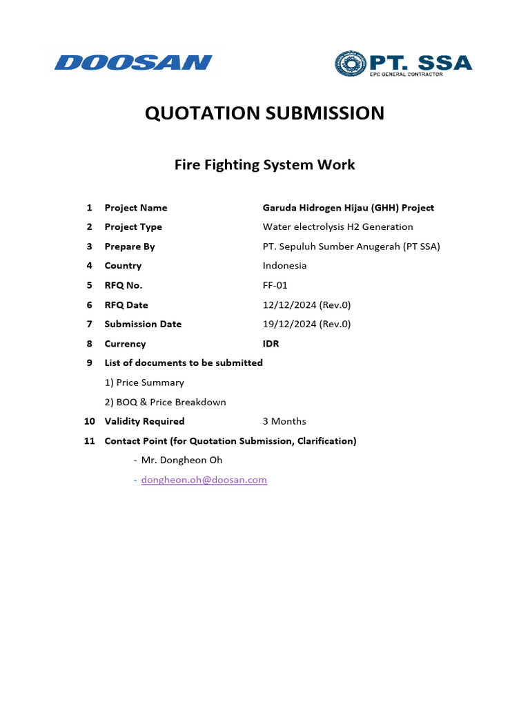 RFQ (FF-01) Fire Fighting System Works (Rev.0 241212) - PT SSA - SUBMIT ...