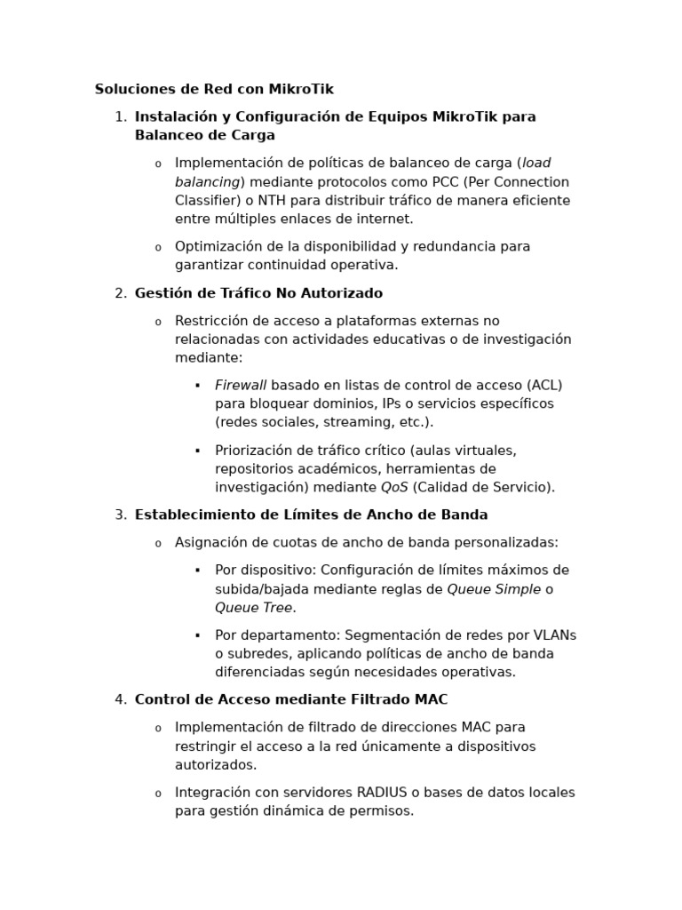 Soluciones MikroTik para Redes Educativas | PDF