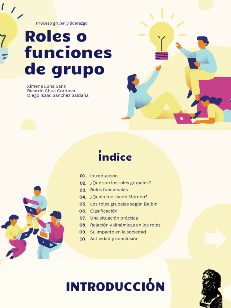 Roles y funciones en grupos sociales | PDF | Educación en artes ...