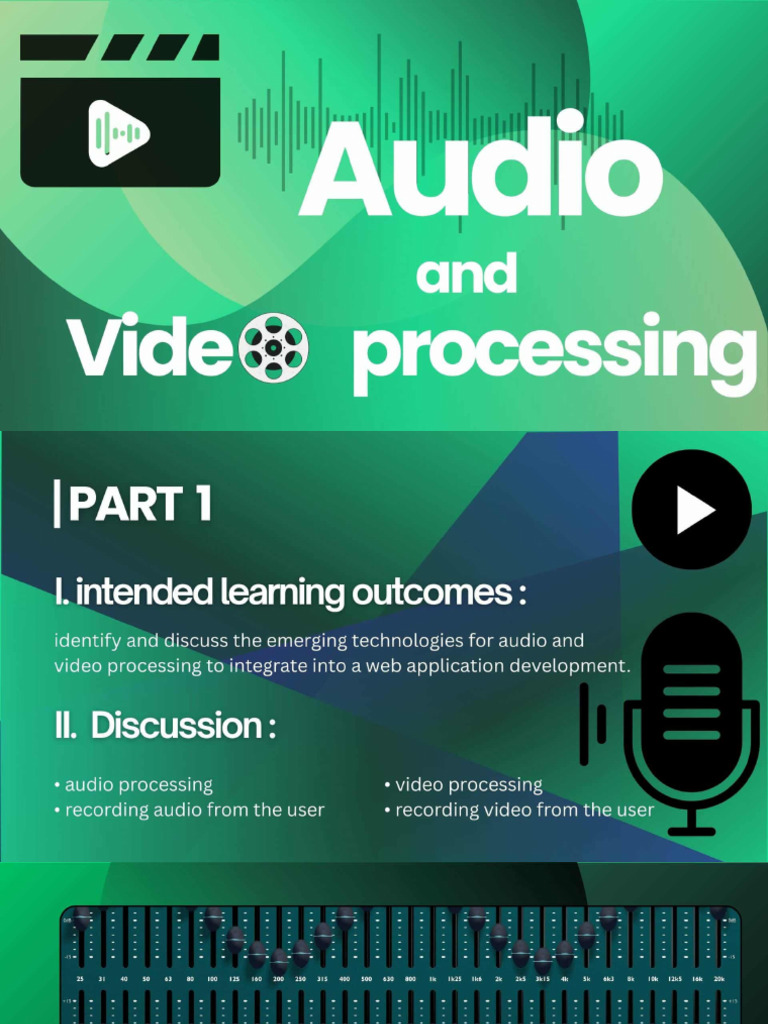 Group 2 Presentation Audio and Video Processing | PDF | Data Compression | Mp3