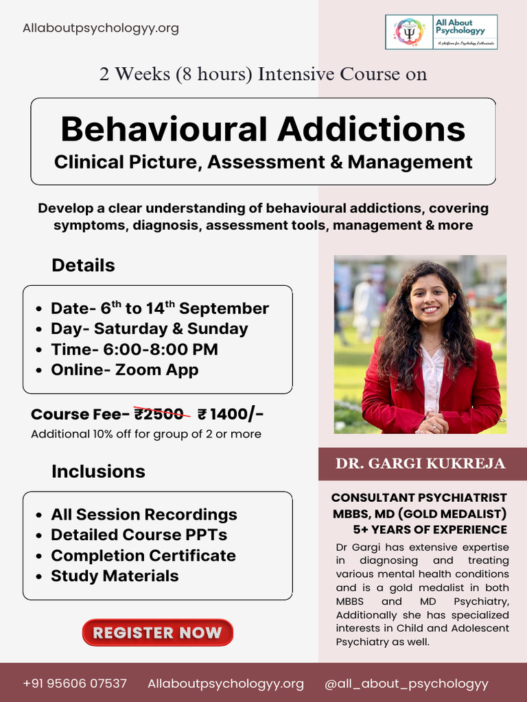 Behavioural Addictions Course | PDF | Psychiatry | Psychology