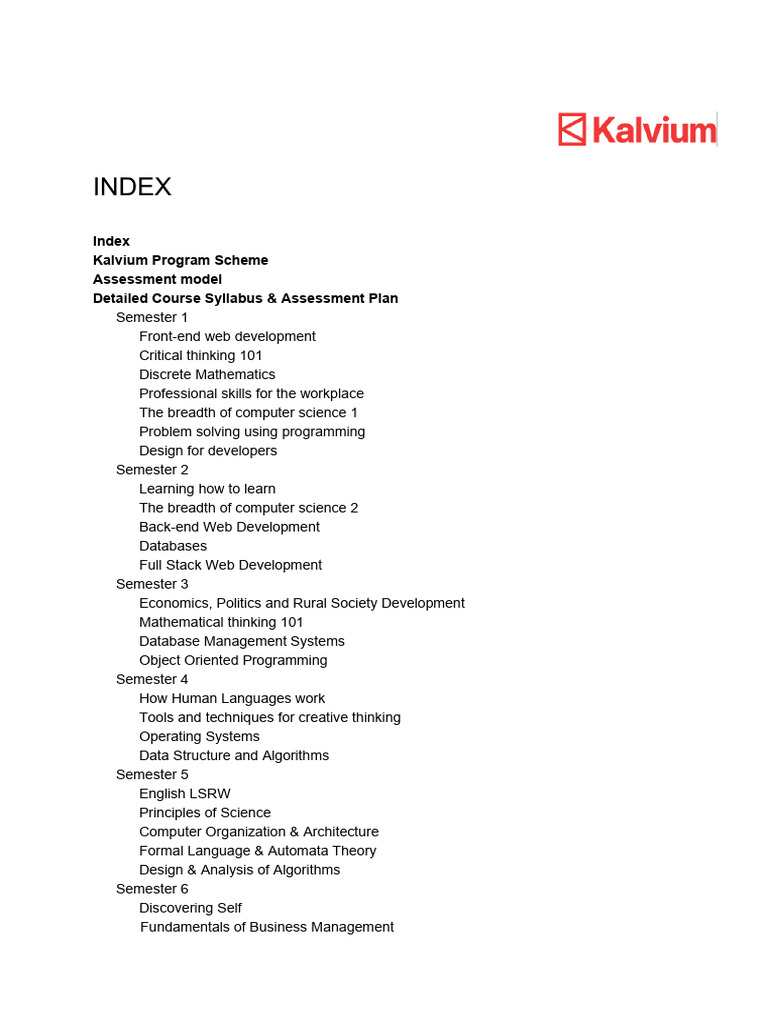 BTech CSE KalviumSoftware Product Engg | PDF | No Sql | Control Flow
