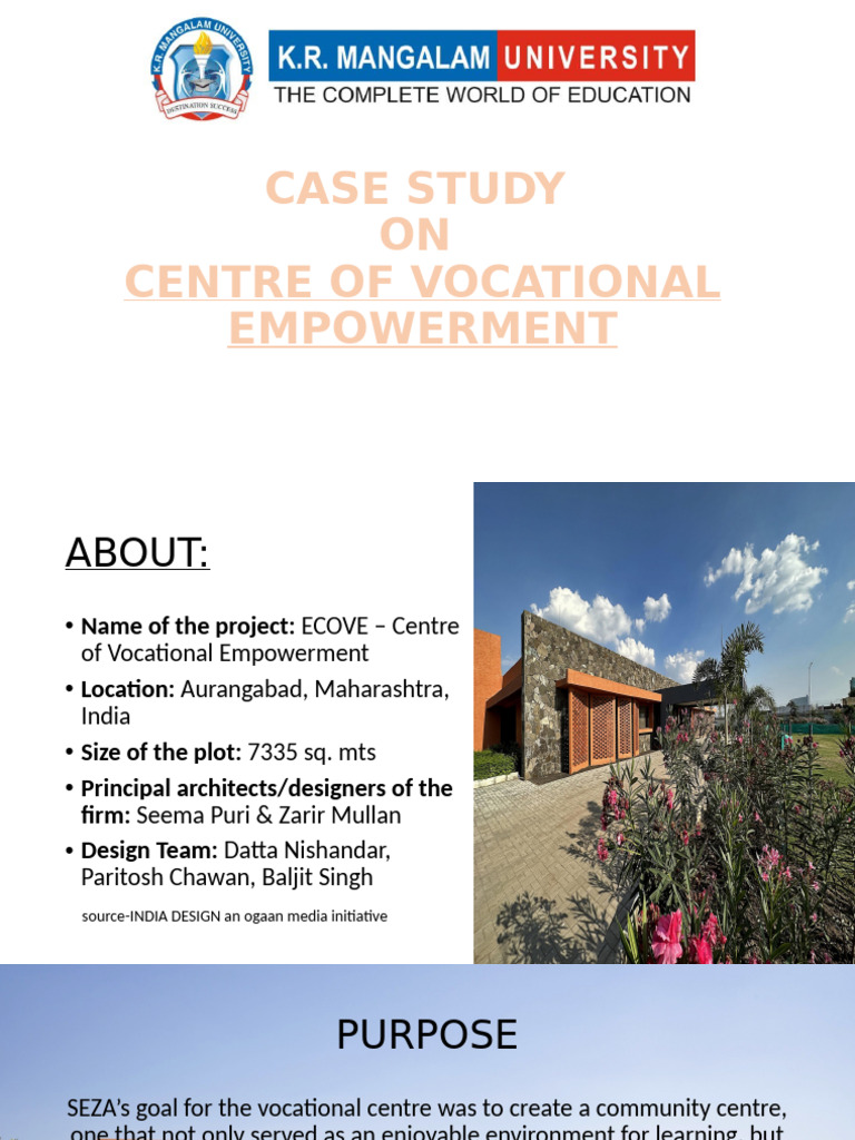 ECOVE: Vocational Empowerment Centre | PDF