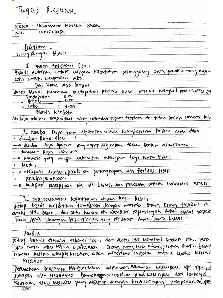Tugas Resume Muhammad Hafizh Khan (25105 | PDF