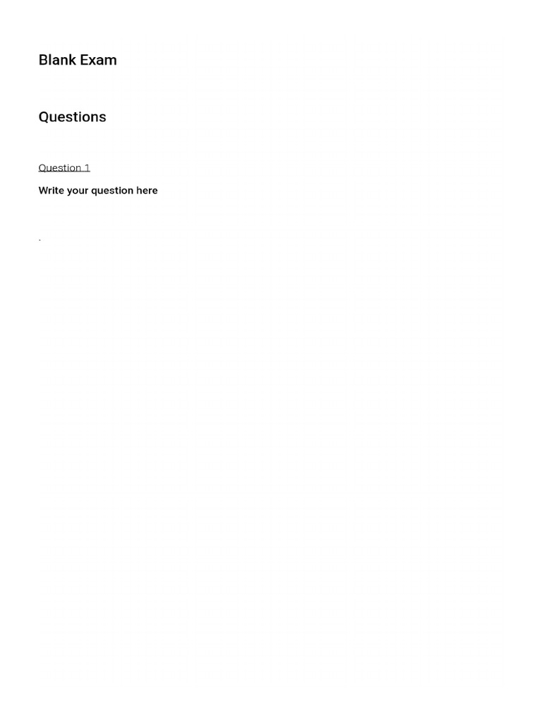 Blank Exam | PDF