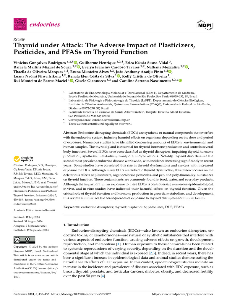 Thyroid Under Attack The Adverse Impact of Plastic | PDF | Thyroid ...