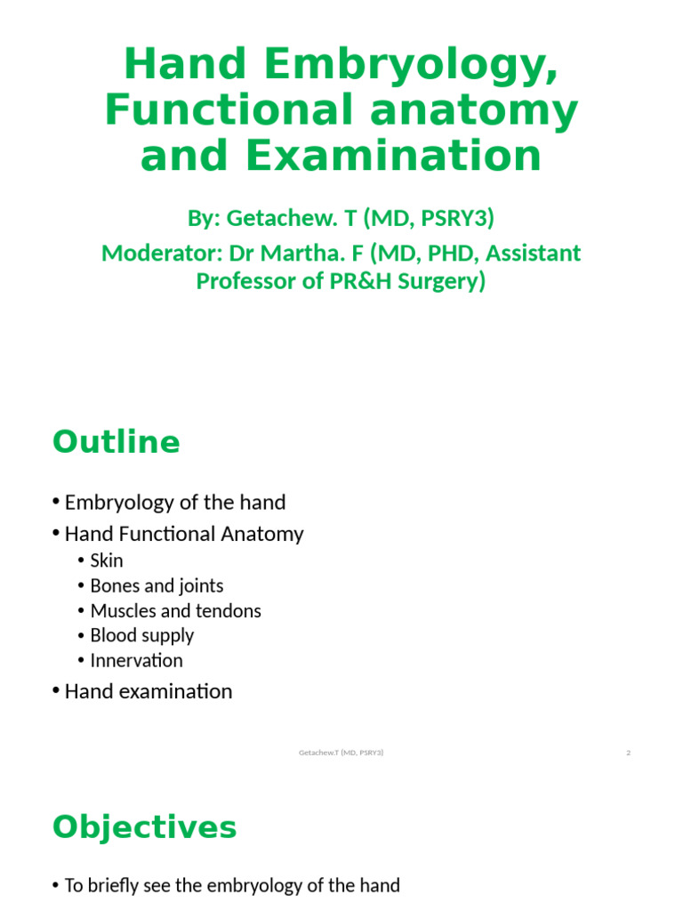 Hand Embryology and Anatomy Overview | PDF | Hand | Thumb