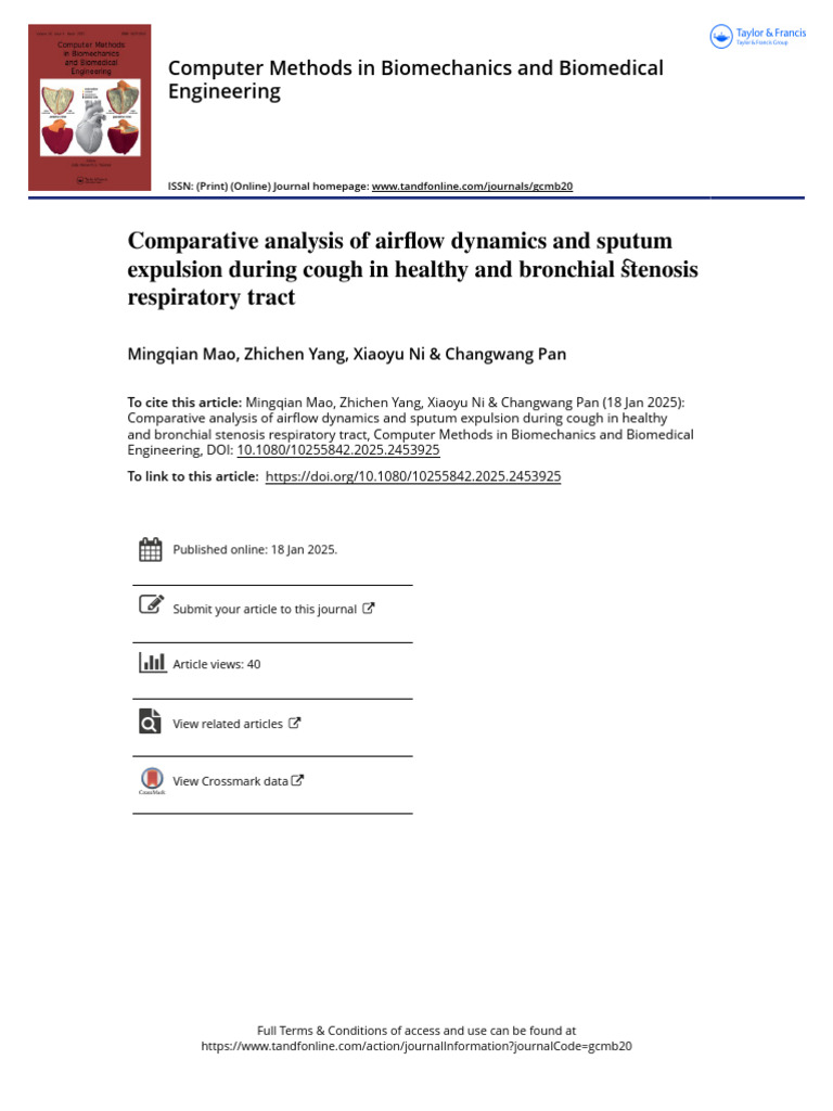 Comparative Analysis of Airflow Dynamics and Sputum Expulsion During ...