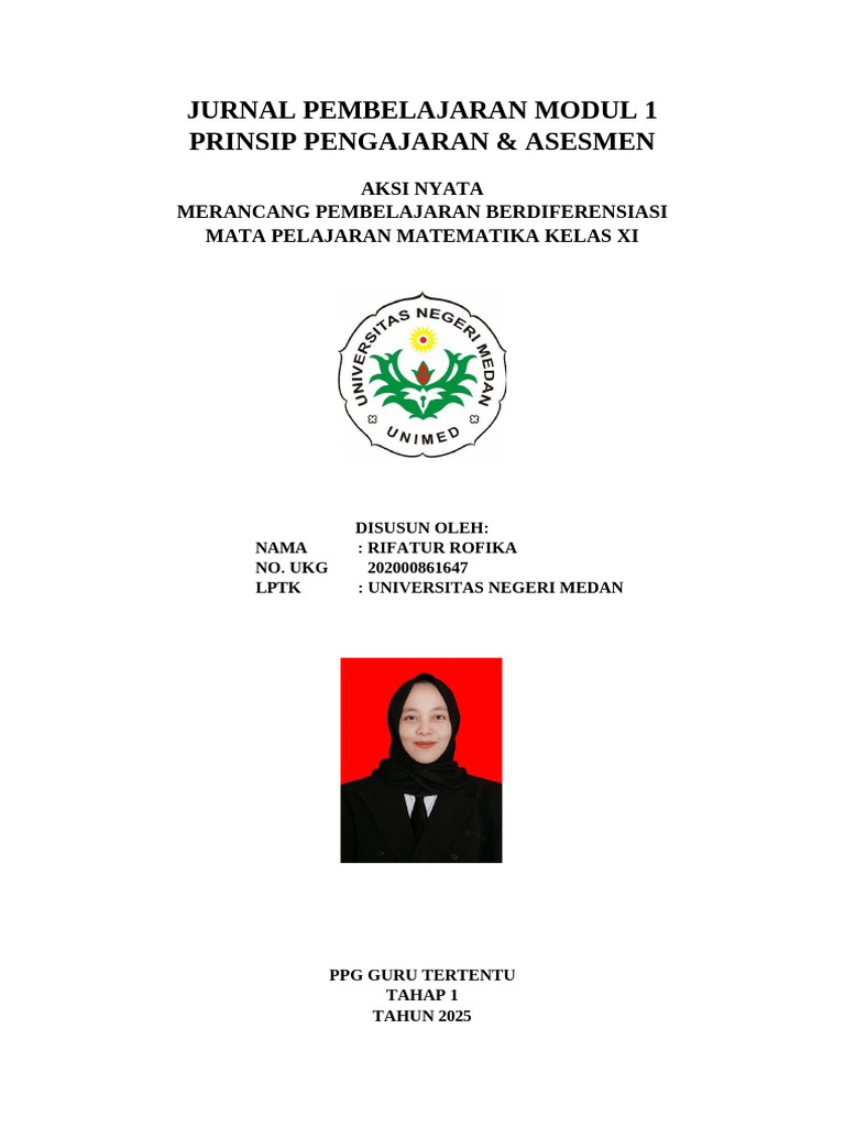 Rifatur Rofika 9253401906 Pembelajaran Berdiferensiasi | PDF
