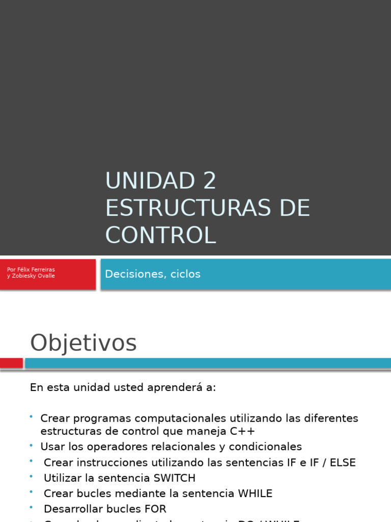 2 - Estructuras de Control | PDF | Flujo de control | Paradigmas de ...