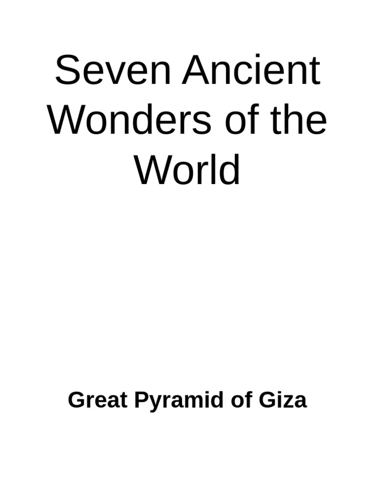 Ancient World Wonders | PDF
