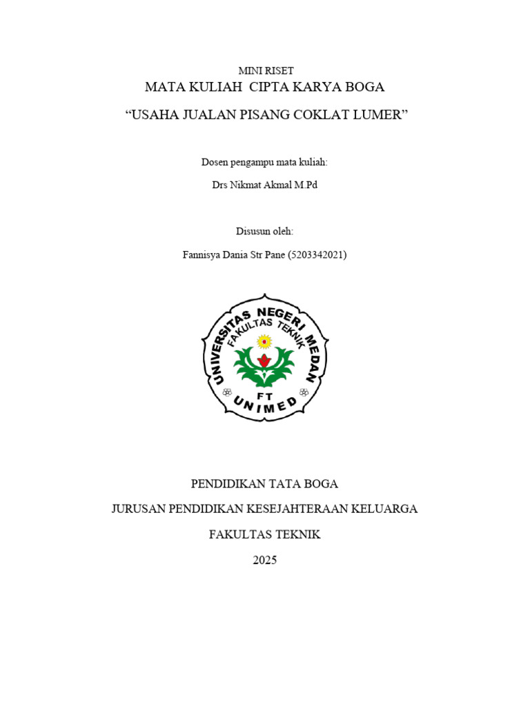 Mini Riset Fannisyadaniaspane | PDF