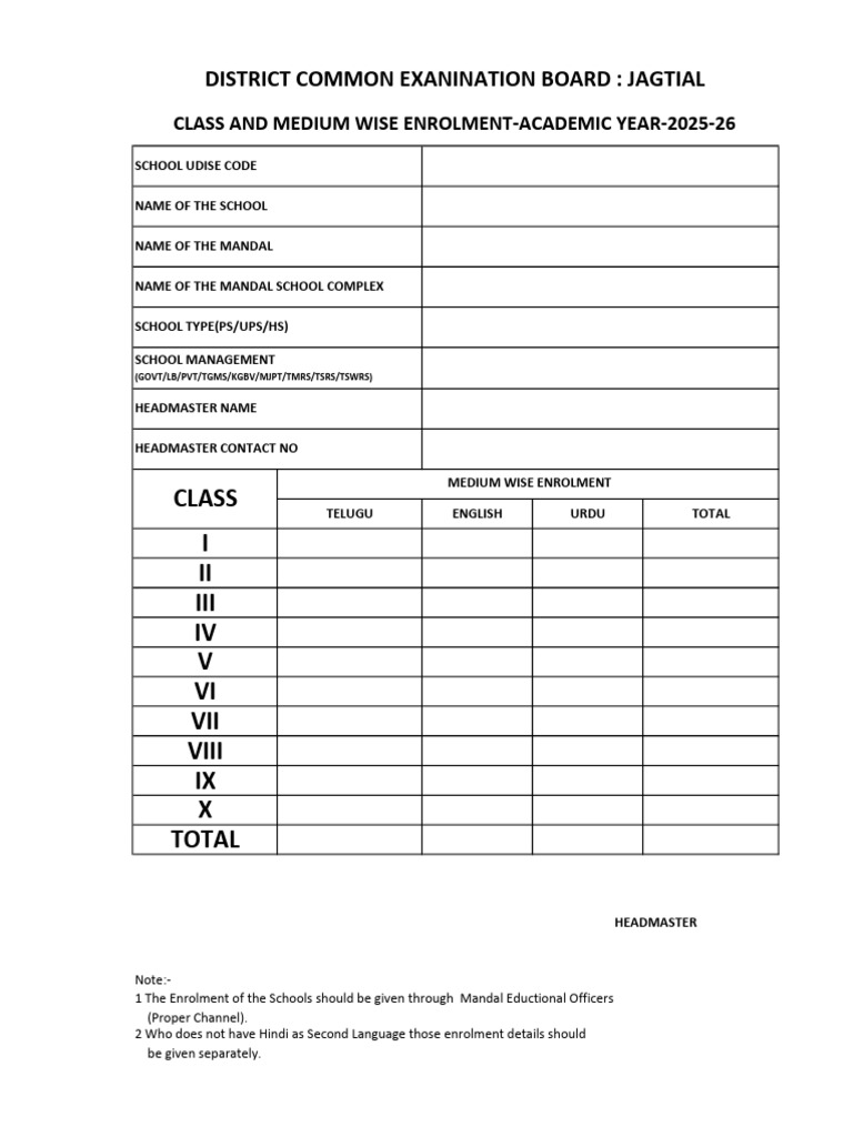 DCEB Enrolment 2025 26 | PDF