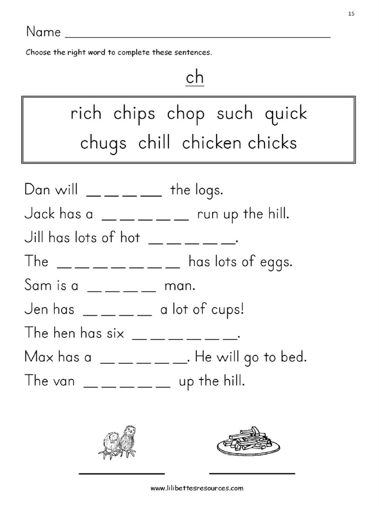 CH Sentences Blanks | PDF