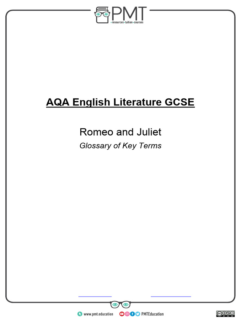 Glossary of Definitions - Romeo and Juliet - AQA English Literature ...