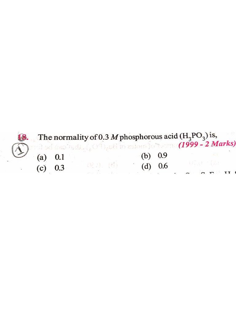 PHYSICAL CHEMISTRY Q Paper | PDF