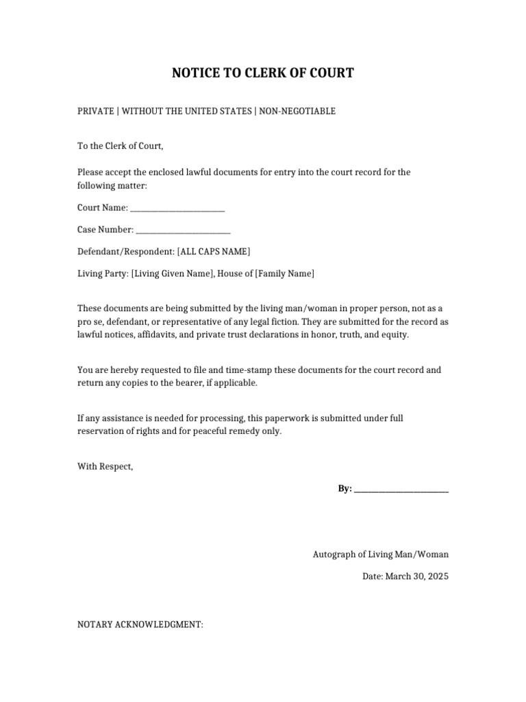 Clerk Cover Sheet Court Filing 2025 Updated | PDF
