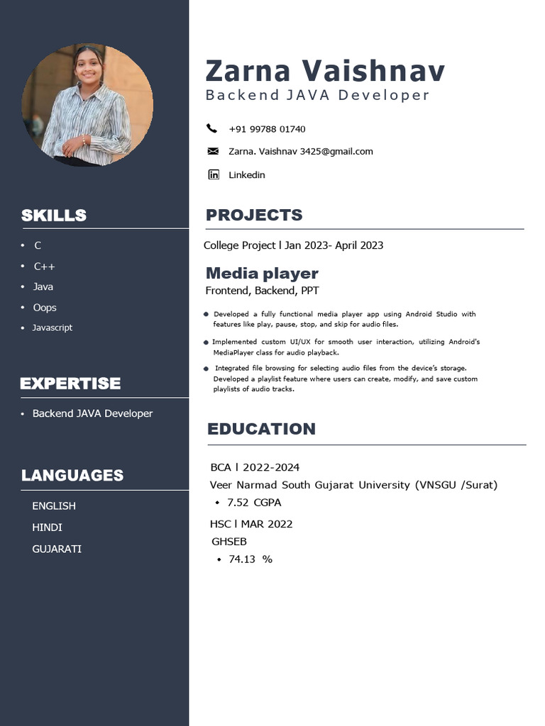 Resume Zarna | PDF