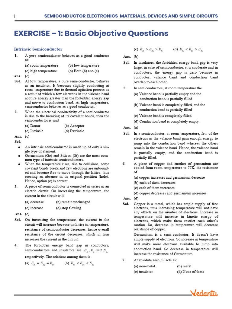 Semiconductor Electronics Overview | PDF | P–N Junction | Semiconductors