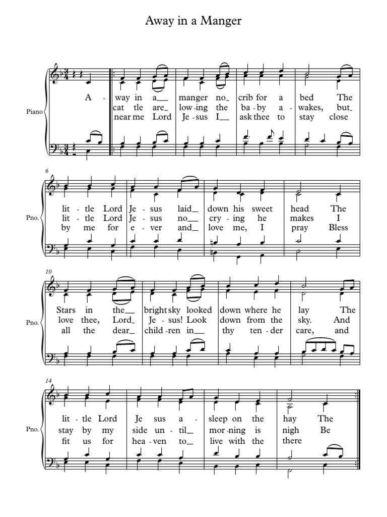 Away in A Manger 2018 | PDF
