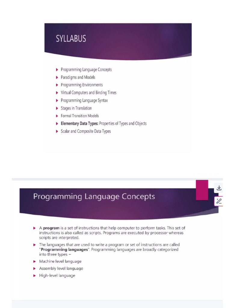 Language Design and Translation Issues and Elementary Data Types | PDF