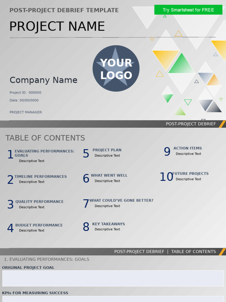 IC Post Project Debrief 11408 Powerpoint | PDF | Performance Indicator