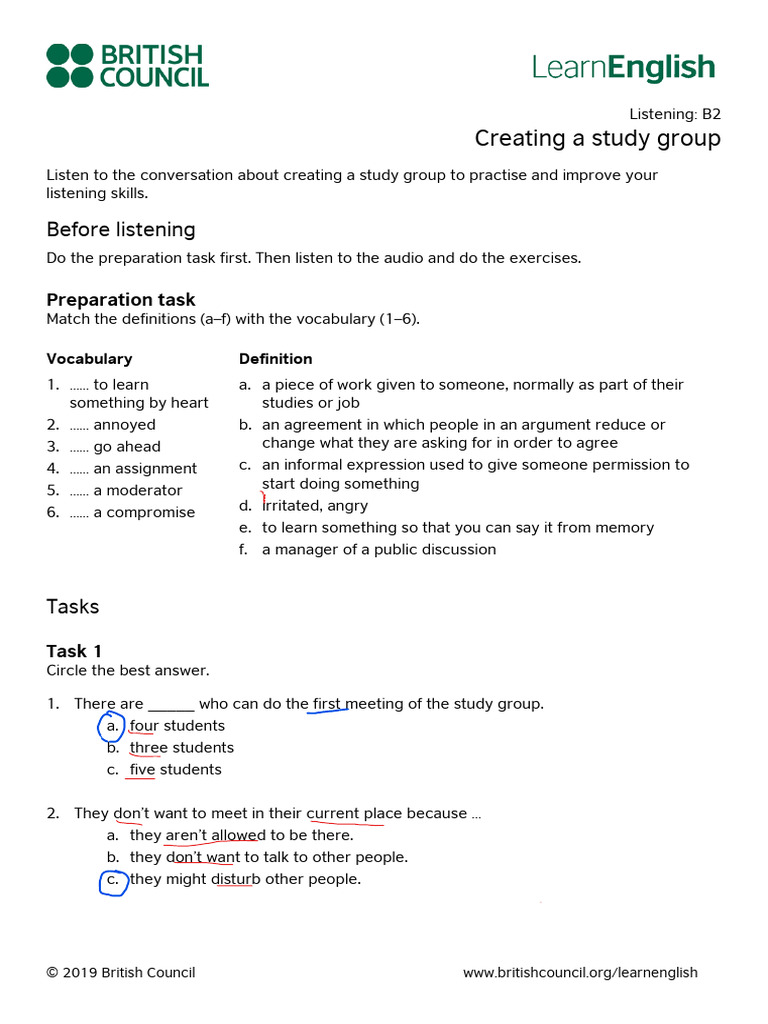 Forming an English Study Group | PDF
