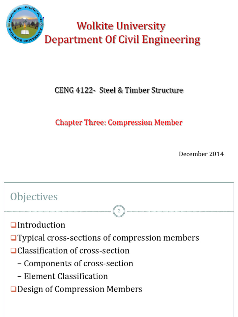 Compression Members in Structures | PDF | Buckling | Bending