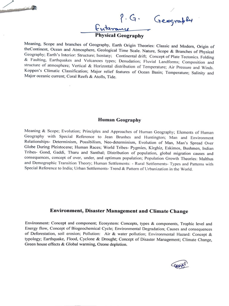 Geography syllabus | PDF | Geography | Natural Environment