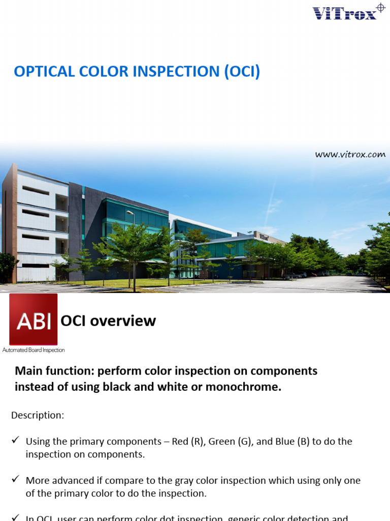 Optical Color Inspection Guide | PDF | Computing