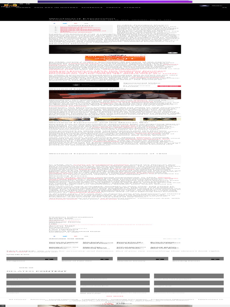 Westward Expansion - Timeline, Events & Facts - HISTORY | PDF | Mexican ...
