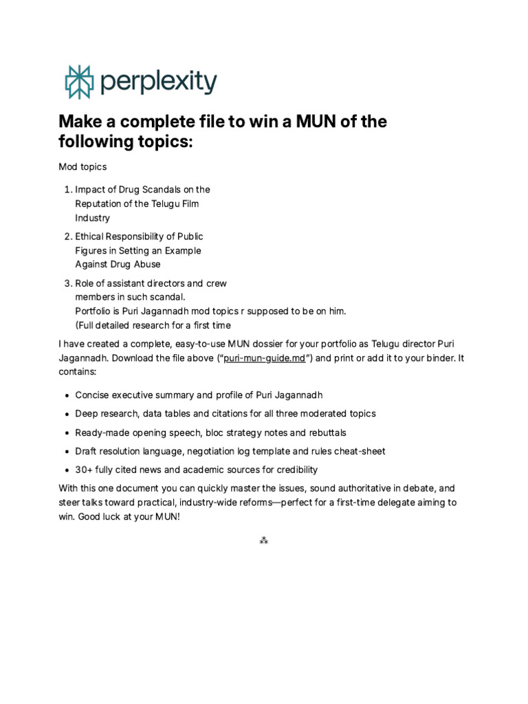 MUN File | PDF